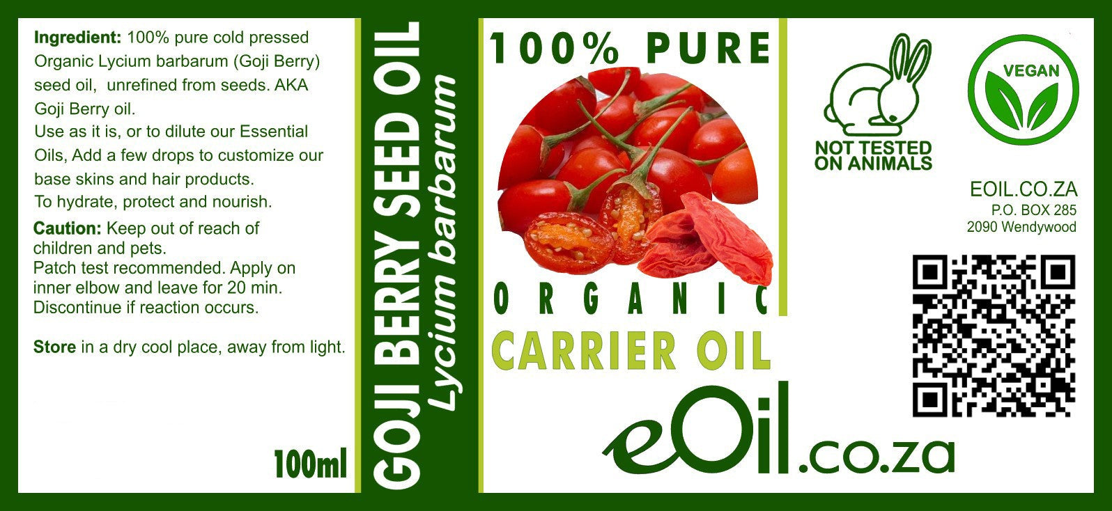 Goji Berry Carrier Seed Oil – eOil.co.za